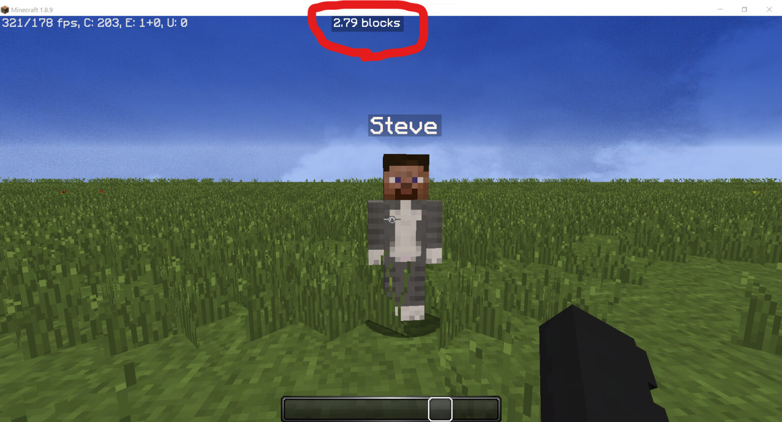 【Minecraft】リーチの長さを表示するMOD 『Reach Display Mod』 – Sazlog